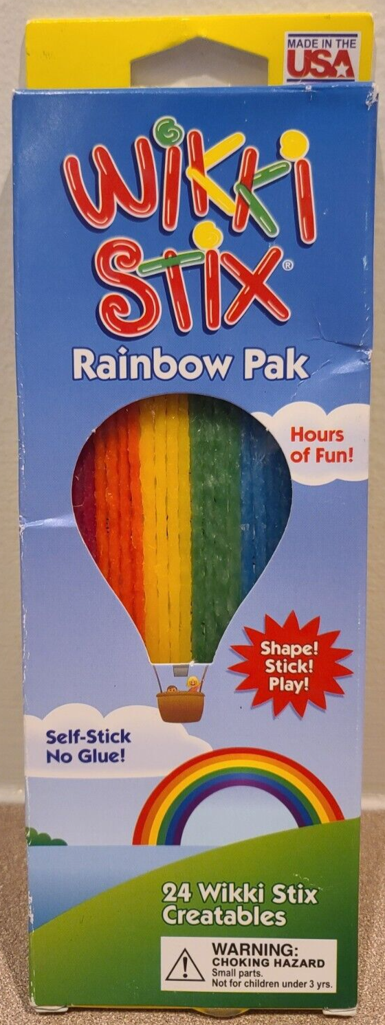 Wikki Stix Rainbow Pack 8" Self-Stick in The Colors of The Rainbow 24 ...