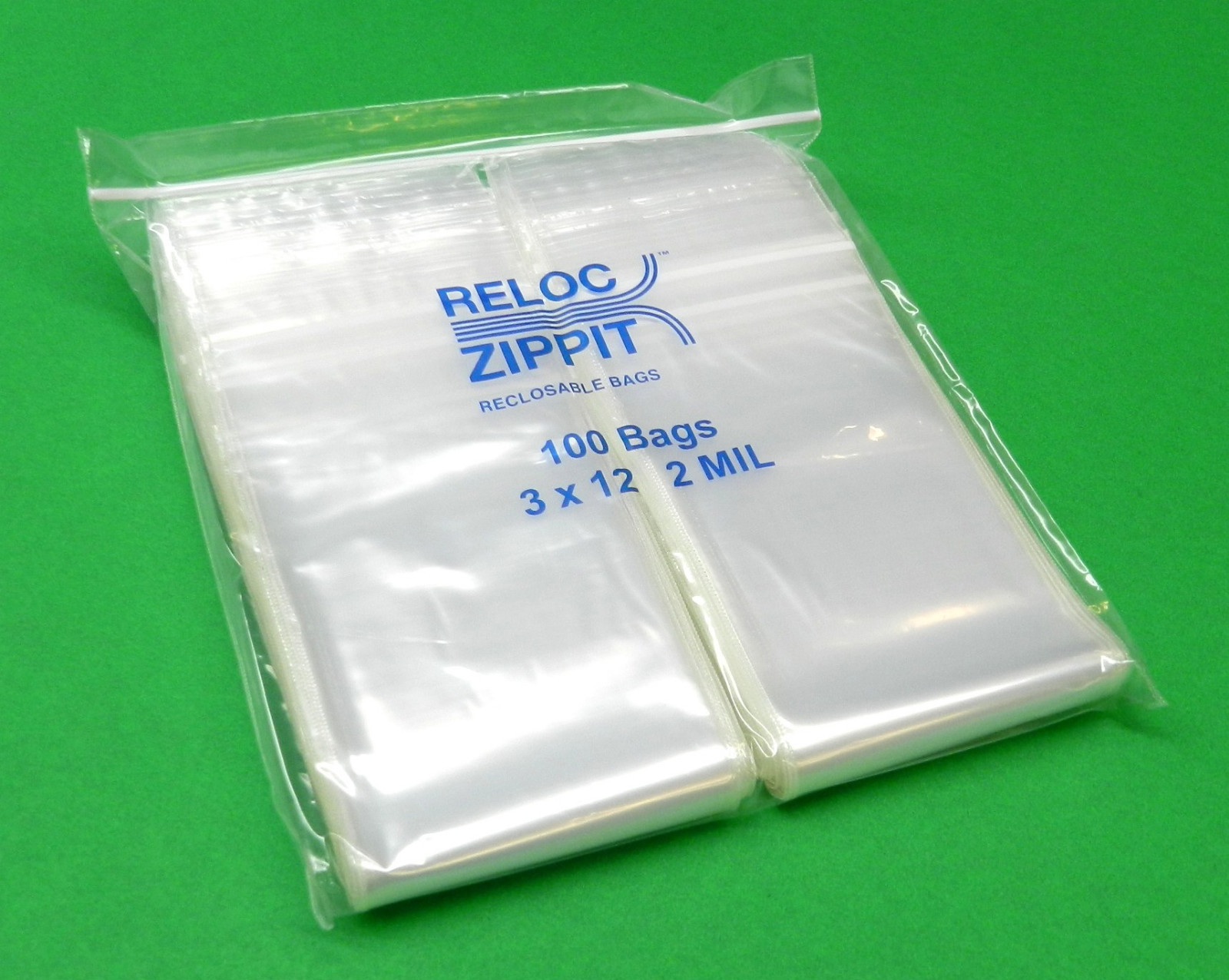3x12 Reloc Zippit Clear 2 Mil Bags100 Reclosable Zip Seal Lock Bags 3 ...
