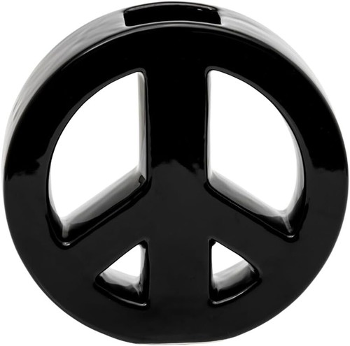 PEACE SIGN Ceramic Flower Vase BRAND NEW Black | eBay