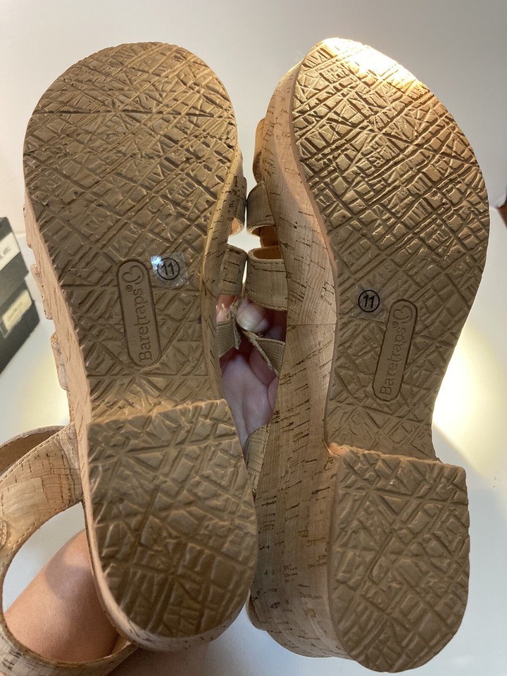 Baretraps Sandals 11 M Wedge Cork Bindi Platform Straps Y2K Natural ...
