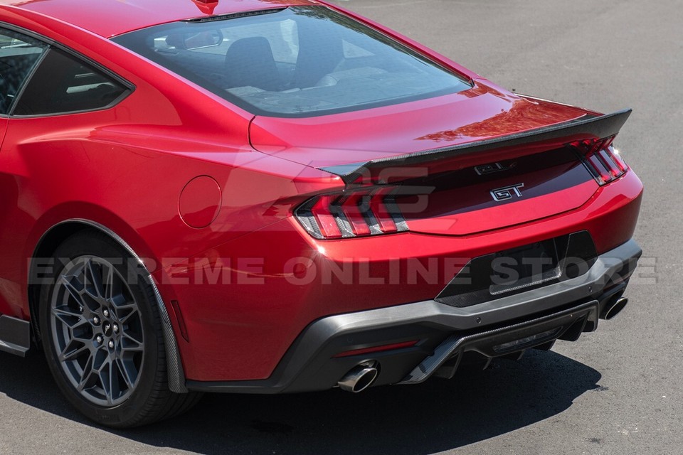For 24-Up Ford Mustang S650 CARBON FIBER Rear Trunk Lid Ducktail ...