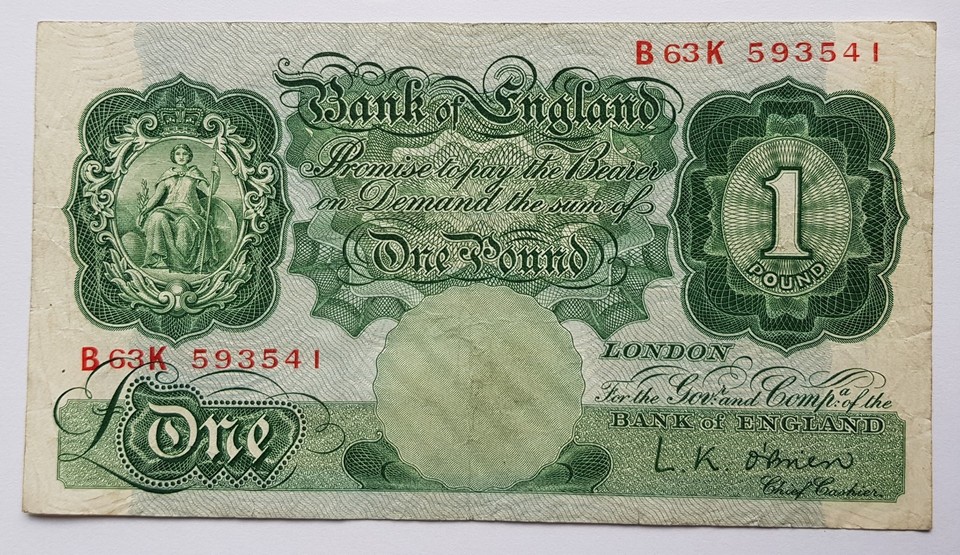 OLD BRITISH BANK NOTES 10 SHILLINGS ONE POUND £1 FIVE POUNDS £5 CHOOSE ...