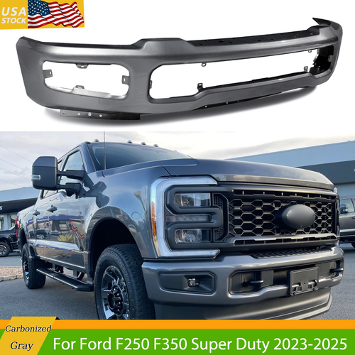 Carbonized Gray Front Bumper Face Bar For 2023-2025 Ford F-250 F-350 ...
