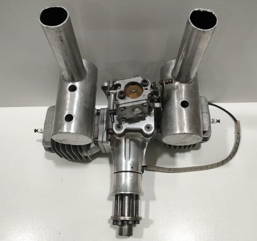 DLA 116 cc Twin Cylinder Gas RC Airplane Engine CNC With Mufflers 120 ...