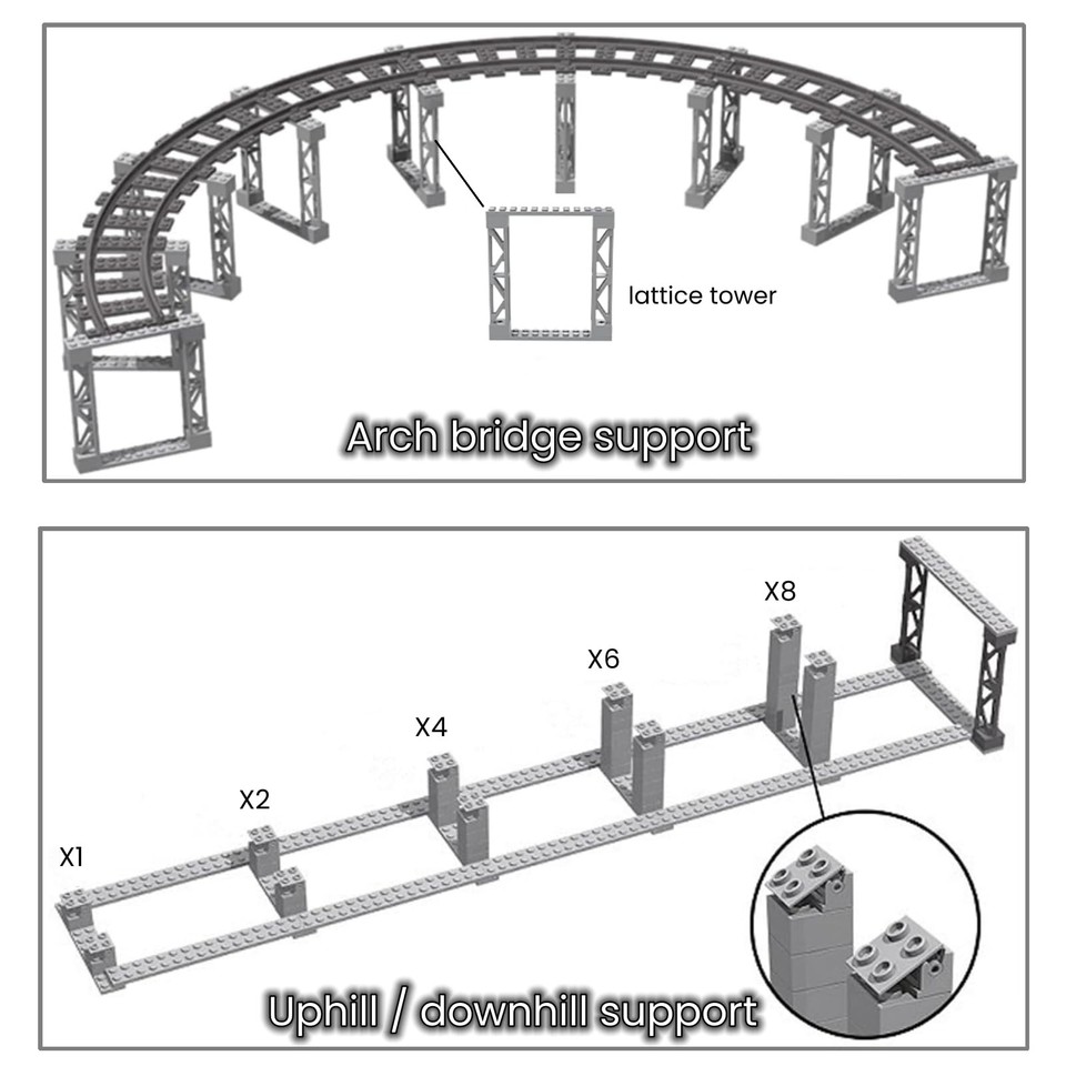 City Train Tracks Building Block Set, 212 Pcs Flexible Rails Train ...