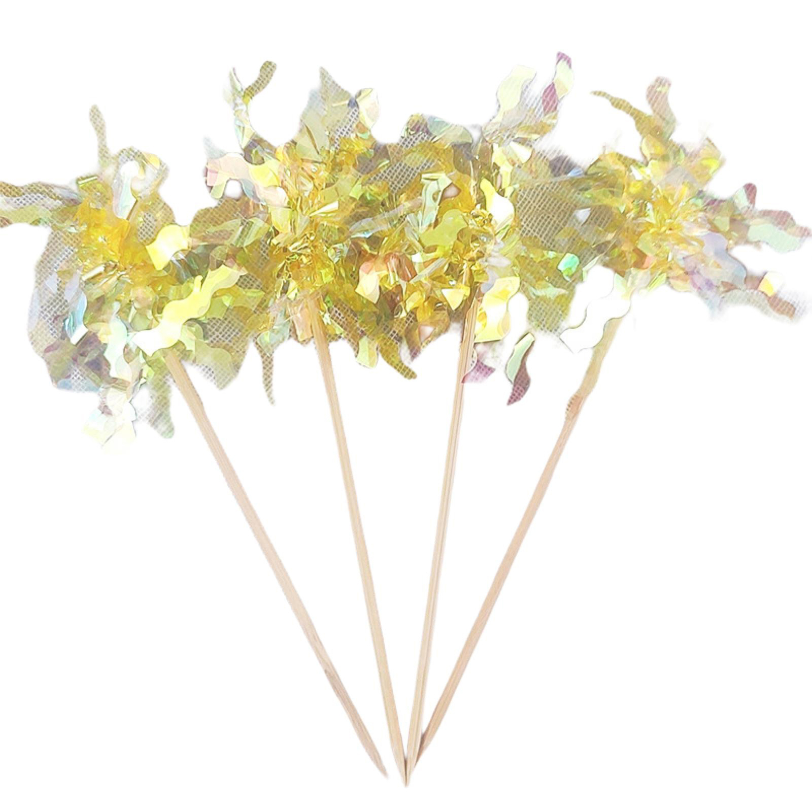 5pcs Baking Toppers Bright Color Dessert Decorating Sparkling Diy Cake ...