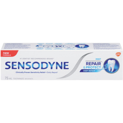 4x Sensodyne Repair & Protect Deep Repair Toothpaste Mint Novamin 75ml ...