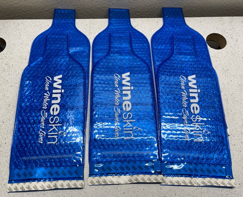 Wineskin - 6 Pack of Blue Wine Skin Bags | eBay