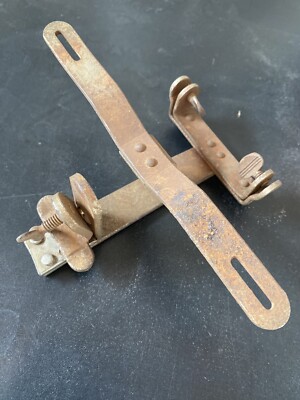 Leedy Drum Vintage Dual cow bell wood block holder Rust Patina Cowbell ...