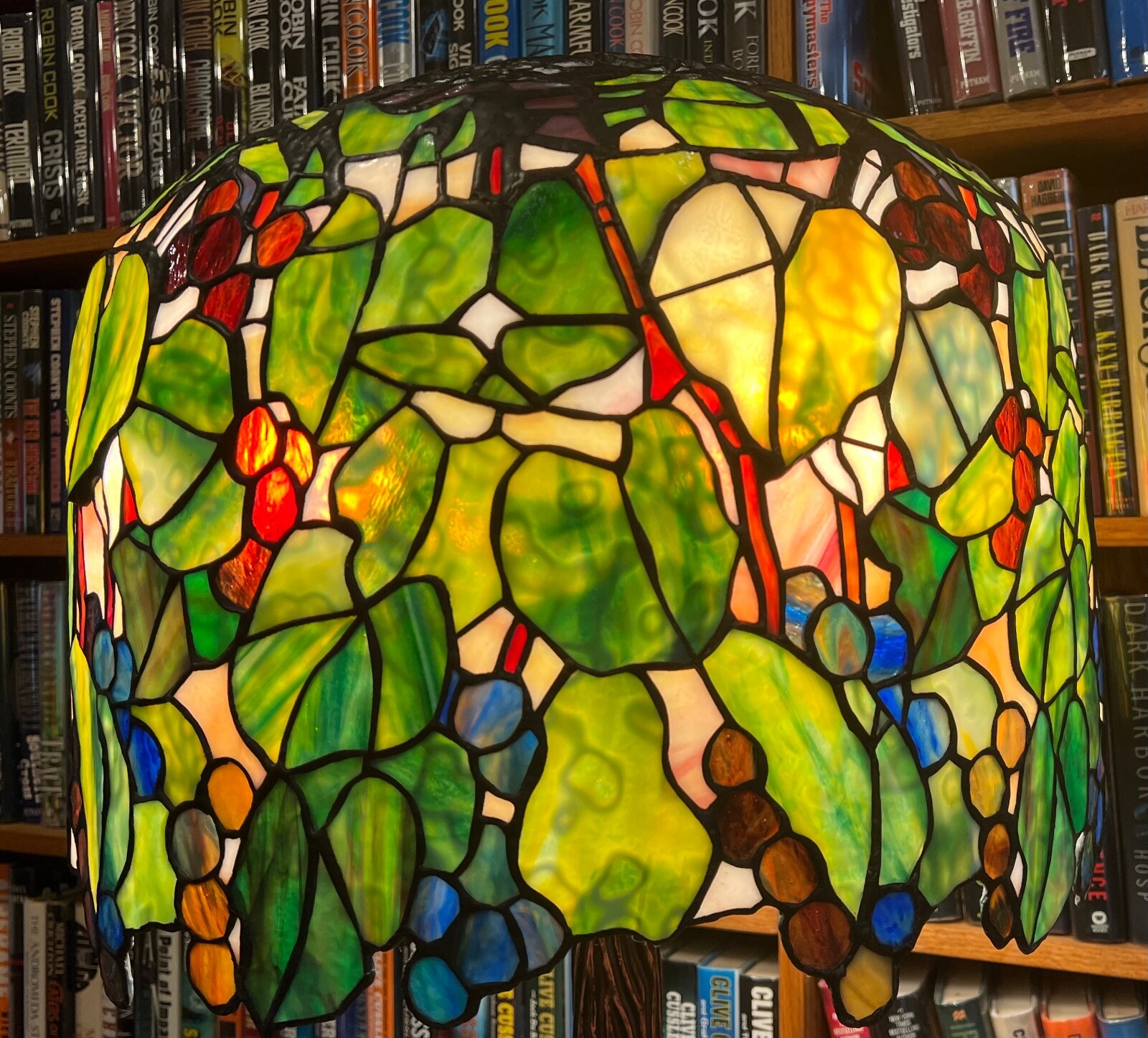 Antique Tiffany Studios Reproduction Grape Vine Leaded Glass Lamp Shade | eBay