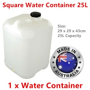 Square Plastic Water Bottle 25L Cube Storage Container 29x29CM Drink ...