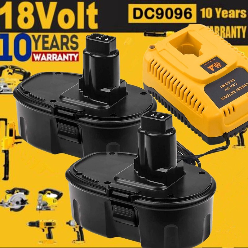 18V 18 Volt Replacementfor Dewalt Battery / Charger DC9096-2 DC9098 ...
