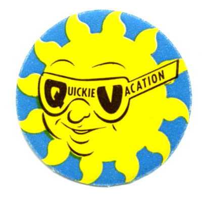 Quickie Vacation ~TWA AIRLINE~ Colorful & Vibrant SUN Poster Stamp ...