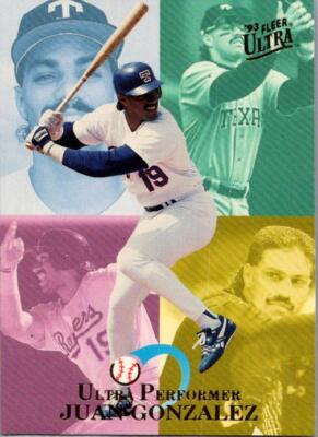 1993 Fleer Ultra Juan Gonzalez Ultra performer Card #2 Texas Rangers | eBay