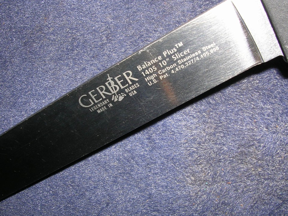 Fine Vintage Gerber Balance Plus 1405 10" Slicing Knife! Classic ...