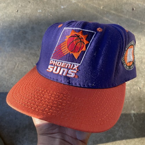 Vintage Starter Phoenix Suns Logo NBA Fitted Baseball Cap Hat Purple ...