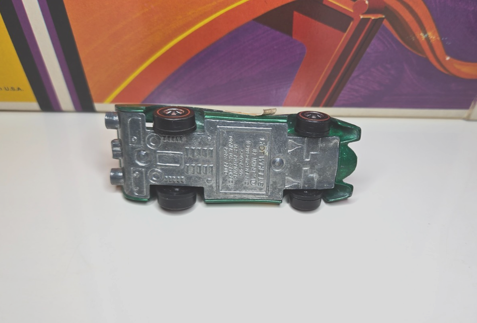 Vintage 1971 Hot Wheels Redline JET THREAT Spectraflame Green Hong Kong ...