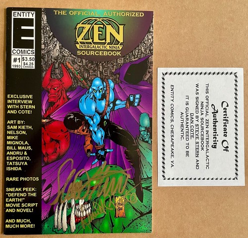 Zen Intergalactic Ninja Sourcebook 1 Signed Stern Cote COA Sam Kieth ...