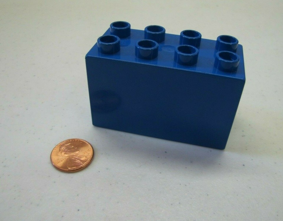 Lego Duplo Red Bird Blue Block Decorated Brick Printed Part Piece ...