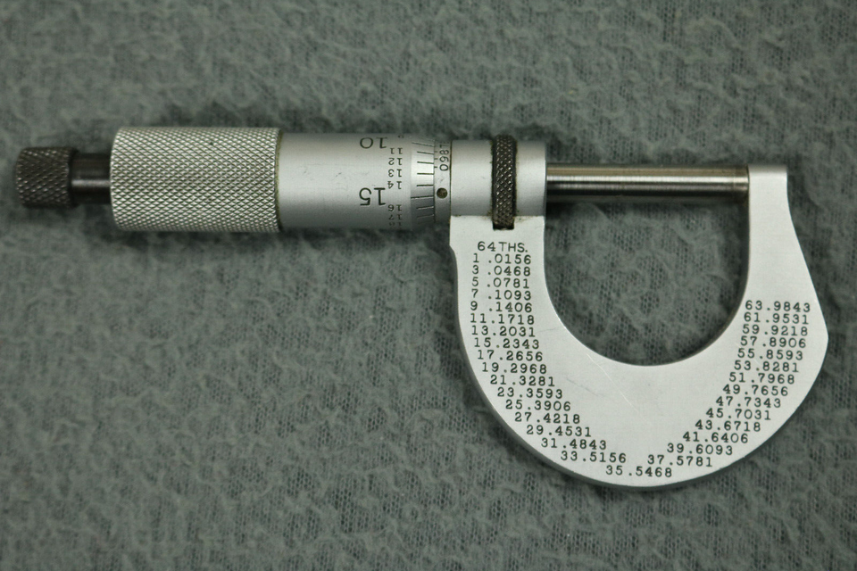 Starrett Micrometer Caliper 0-1" .0001" Rachet Stop Lock Nut Wrench USA ...