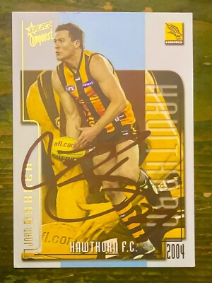John Barker Signed 2004 AFL Select Hawthorn Hawks | eBay