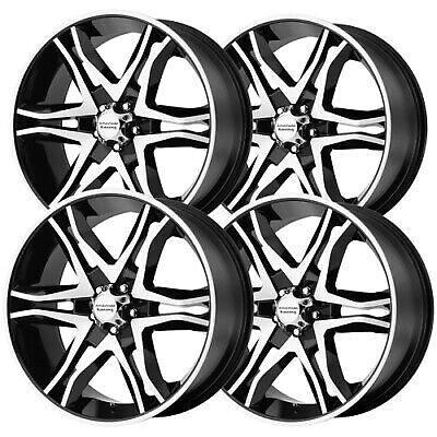 (4) American Racing AR893 Mainline 18x8.5 5x4.5" +30 Black/Machined ...