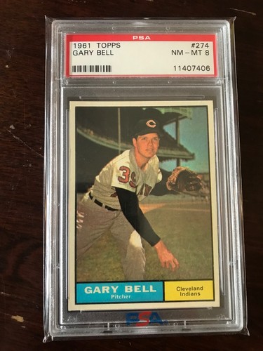 1961 Topps Baseball card #274 Gary Bell PSA 8 Cleveland Indians | eBay