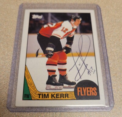 TIM KERR SIGNED 1987-88 TOPPS HOCKEY CARD #144 NHL FLYERS TTM AUTOGRAPH ...