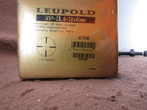 New in Box Made 2006 Leupold VX-II 6-18x40 mm Rifle Scope Fine Duplex ...
