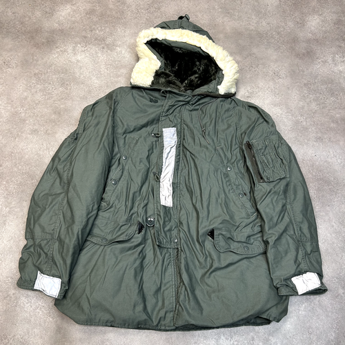 US Air Force N-3B Flight Jacket Mens Large Snorkel Extreme Weather ...