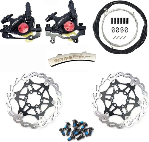 Bicycle Cycling HB-100 Hydraulic Disc Brake Calipers Full Set w/ Rotor ...