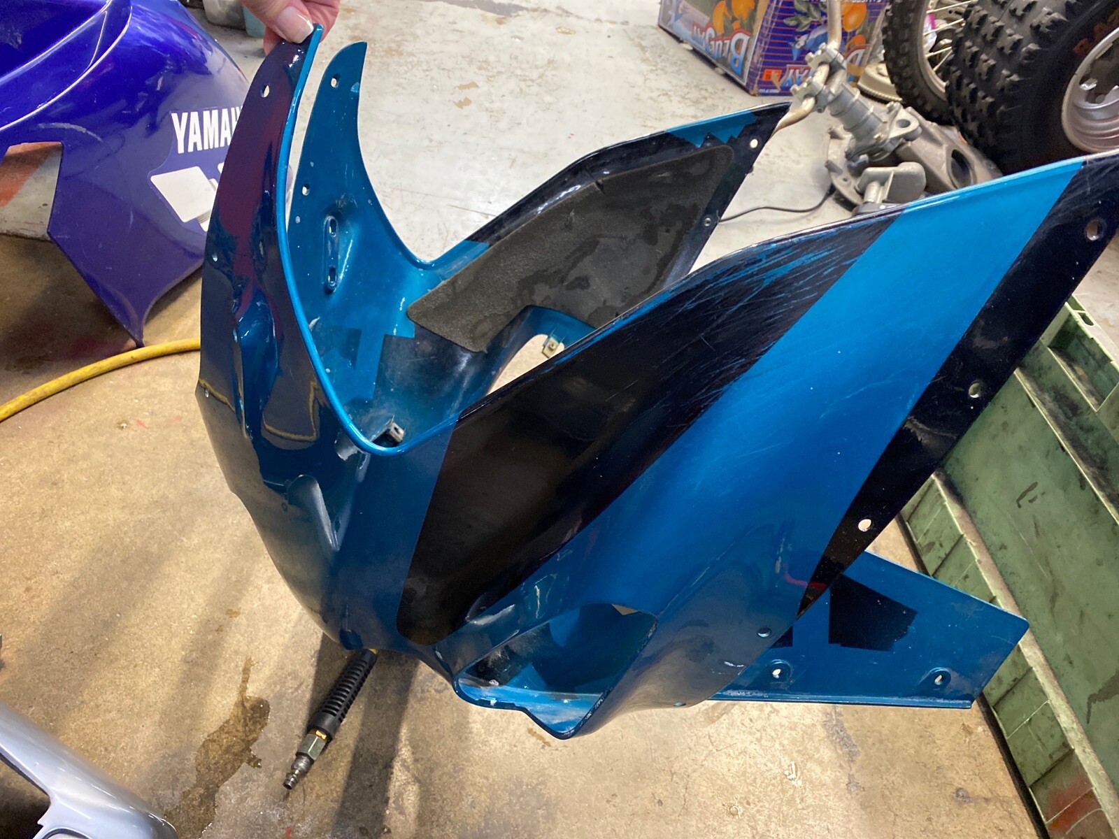 94 KAWASAKI ZX600 ZX600E ZX-6 NINJA FAIRING, FRONT UPPER COWL #WC95 | eBay