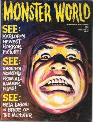 Famous Monsters of Filmland Monster World Magazine #5 Warren 1965 VERY ...