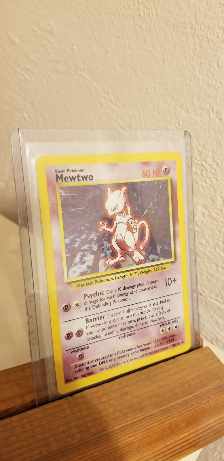 1995 Original mewtwo pokemon rare holo card Near mint condition ...