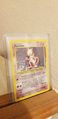1995 Original mewtwo pokemon rare holo card Near mint condition ...