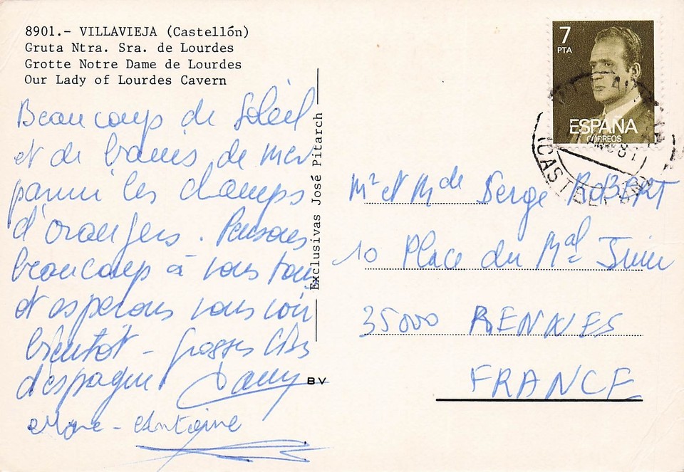 ESPAGNE VILLAVIEJA GRUTA NTRA SRA DE LOURDES | eBay