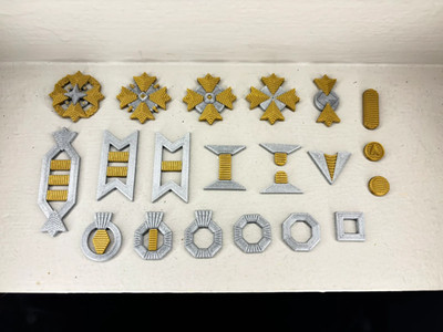 Star Trek TWOK Rank Insignia - cosplay monster khan maroon emblems ...