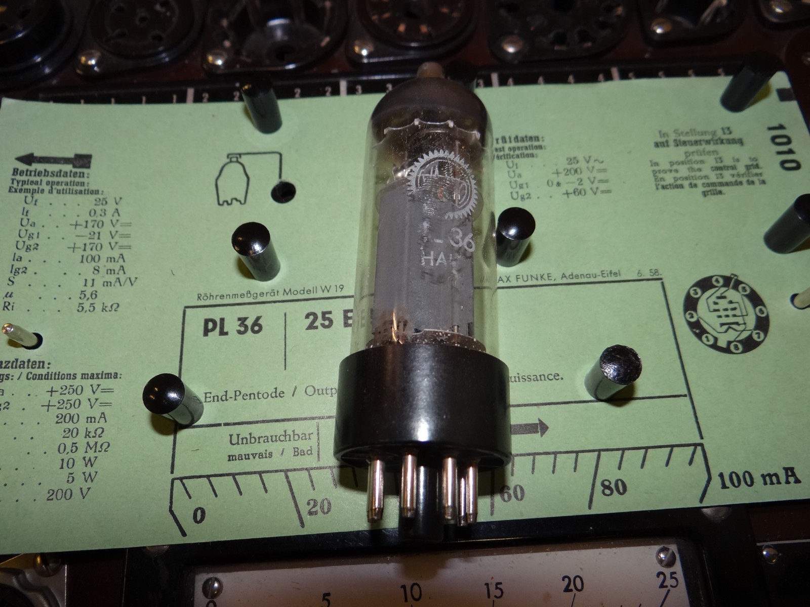 Valvo PL36 Röhre Tube 90 mA Valve auf Funke W19 geprüft BL1364 | eBay.de