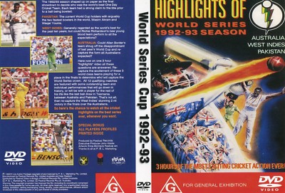 WORLD SERIES CUP ONE DAY CRICKET MATCHES DVD 1992/93 180MINS COLOR | eBay