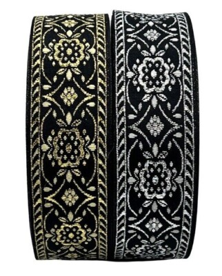 10yds Jacquard Woven Ribbon Trim 1 Inch | eBay