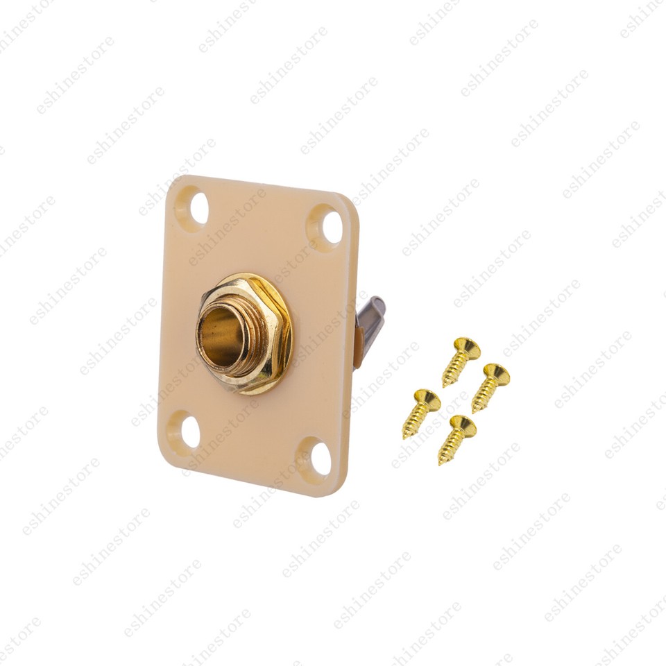 Rectangle Plastic 1/4 Output/Input Jack Plate Socket For Electric ...