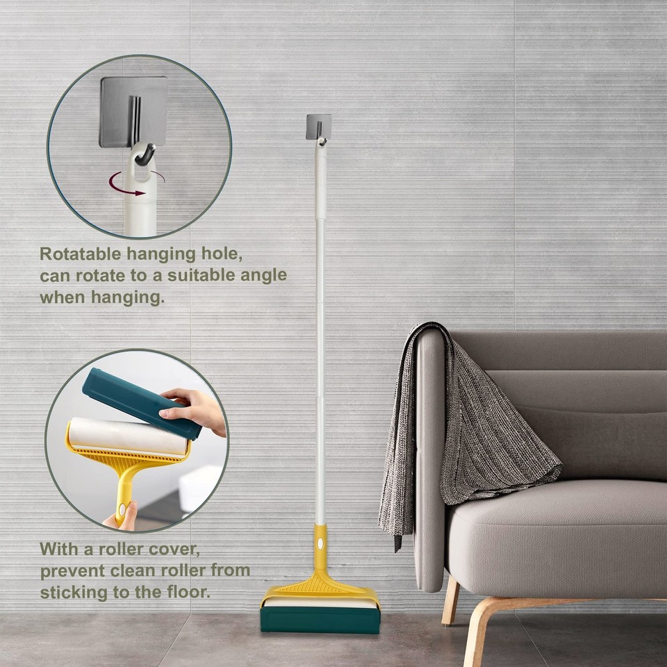 Large Floor Lint Roller for Pet Hair Extra Sticky, Extendable Long ...