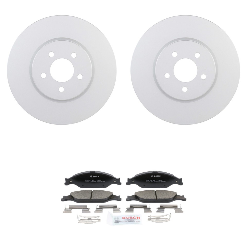 Bosch Front 330 mm Rotors Quietcast Ceramic Disc Brake Pad Kit For Ford ...