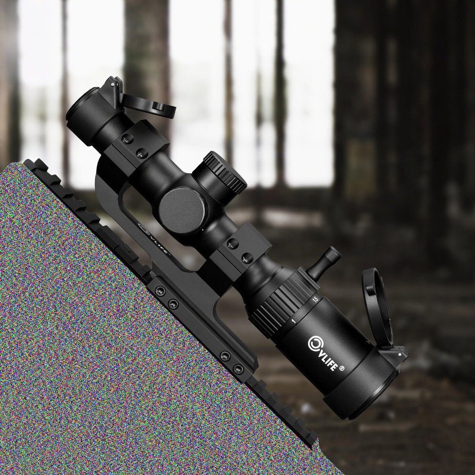 1-4x20 LPVO Compact Rifle Scope with Mount & Dual Illuminated Mil-Dot ...