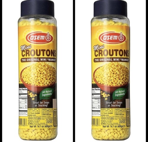 2 PACK The Original Soup Croutons By Osem Mini Mandel Soup Or Snack 14. ...