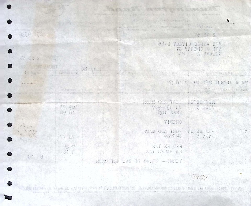 1957 Remington Rand Invoice – Vintage Business Ephemera, Adding Machine ...
