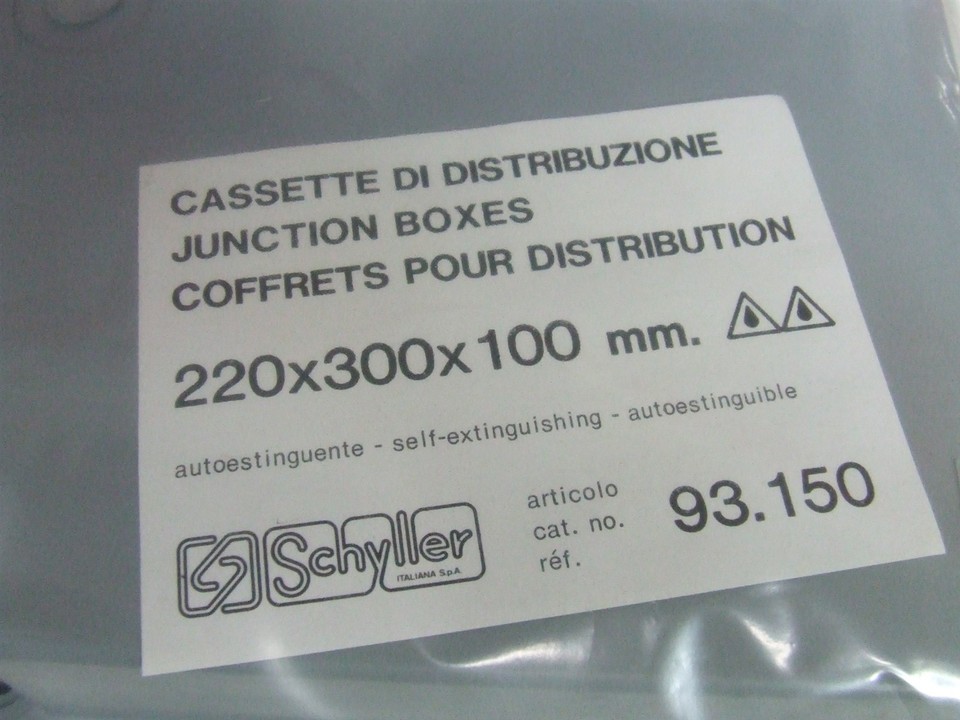 Schyller Grey Plastic Enclosures IP55 P/N: 93.150 220x300x100mm NEW | eBay