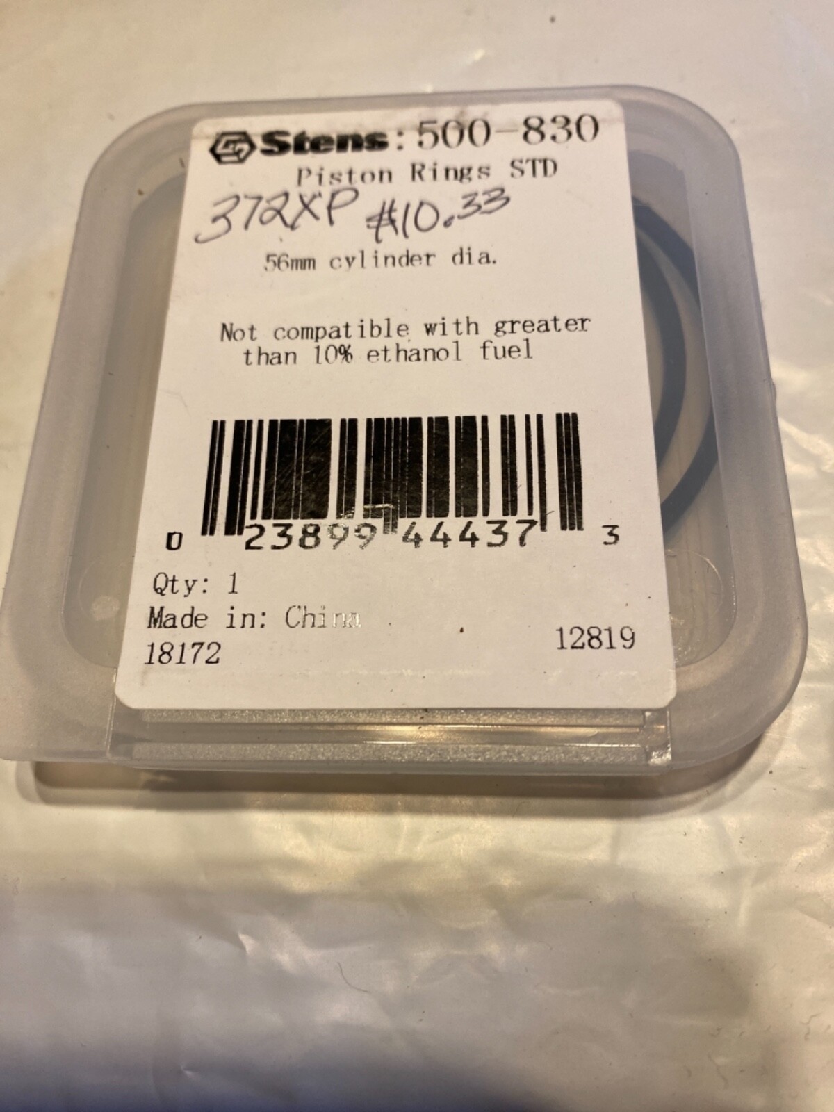 New Stens 500-830 Piston Rings STD fits Husqvarna chainsaw 372 xp ...