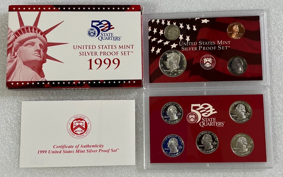 1999 SILVER PROOF SET UNITED STATES MINT | eBay