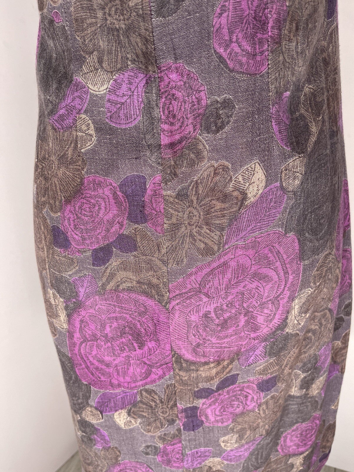 White Stuff Muted Purple Multi Linen Blend Dress Uk8 … - Gem